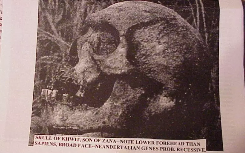 Skull of Kvit, vermoedelik een van die seuns van Zana.