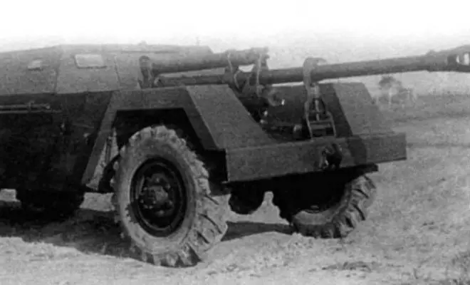 Anti tank tank GAZ: kumaha Hummer nganggo bedil nimukeun di USSR 1450_2