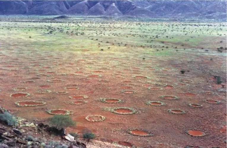 Ang Fairy Circles Siyentipiko ay natagpuan ang mga kakatwang bilog mula pa noong huling milenyo sa malawak na kalawakan ng disyerto ng Namib. Wala sa mga teorya ang maaaring ganap na maipaliwanag ang kanilang hitsura, kahit na ang mga lokal na tribo ay may maraming mga alamat tungkol sa ilang mga dragon sa ilalim ng lupa na dumating sa ibabaw noong unang panahon.