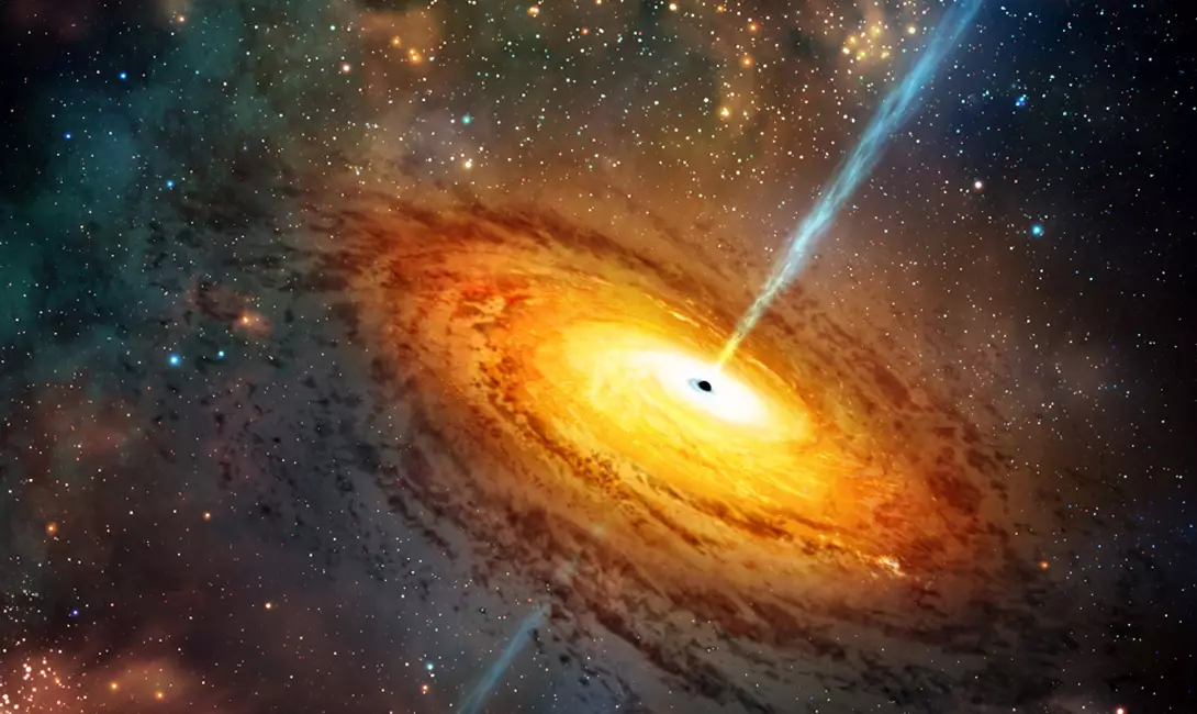 Äldsta Black Hole Object J0100 + 2802 kan anses vara det äldsta svarta hålet i galaxen. När universum bara var 875 miljoner, bildades detta hål redan från 12 miljarder solar. Som jämförelse är det svarta hålet i Vintergatans centrum bara 5 miljoner solar i storlek.