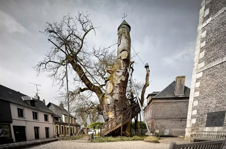 Chapel Oak Oak paling tuwa ing kabeh Prancis ing taun 1932 nampa status monum sejarah. Ing abad kaping 15, para biksu adaptasi bolongane wit ek iki kanggo omah donga lan kapel.