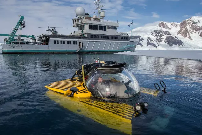 Duiken in de afgrond voor de kust van Antarctica