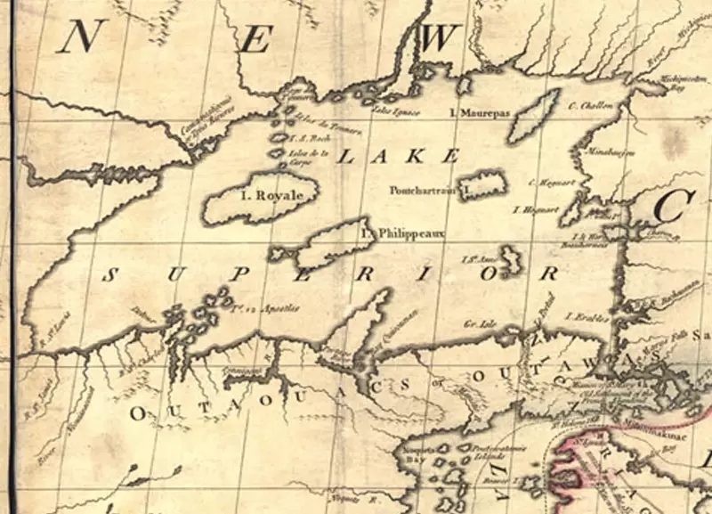 Lihlekehleke tsa Pontchartrain Moo e neng e le teng: Lake Superior Lihlekehleke tsena tse peli li fumanoe bohareng ba letša le leholo ka ho fetisisa lefatšeng la metsi a hloekileng. Li hlahile limmapeng ka 1783, ha United States le Great Britain li ne li lokela ho saena Tumellano ea Khotso ea Paris. Har'a tse ling, meeli e ne e ngotsoe ho eona - linaha ka bobeli li fetetse ho la Amerika. Mathoasong a lilemo tsa bo-1800, ho ile ha etsoa qeto ea hore lihlekehleke ha li hlile ha li eo.