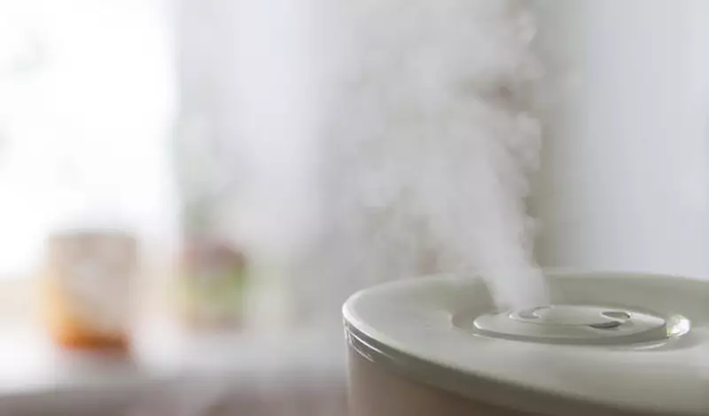 Air humidifier Steam from a humidifier can bring some relief - but only if you remember to clean it regularly. Warm and humid air is an ideal breeding ground for bacteria.