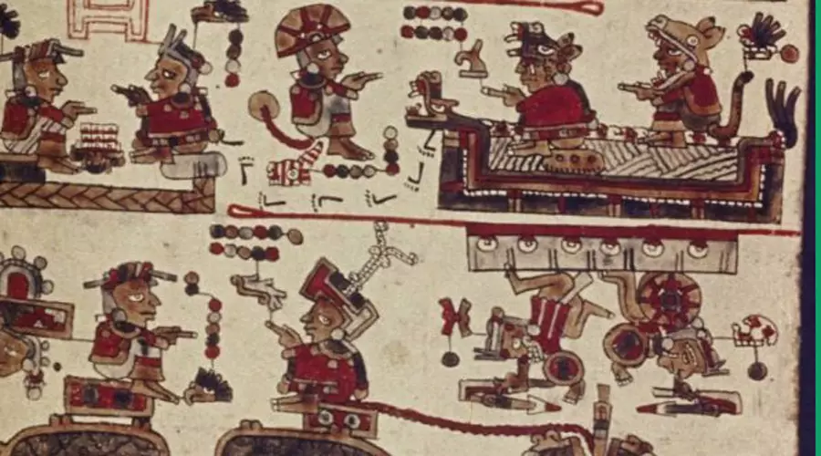 Selden Codex Manuskriptet er lavet af læderstrimler belagt med gesso til konservering. Dette manuskript tilbragte fem hundrede år under et lag gips: bare sidste år scannede forskere et gammelt Mixtec -manuskript og opdagede den skjulte tekst. Vi kan stadig ikke forstå ham.