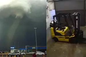 Um tornado destruiu várias fábricas em um minuto: a força mortal da natureza em vídeo