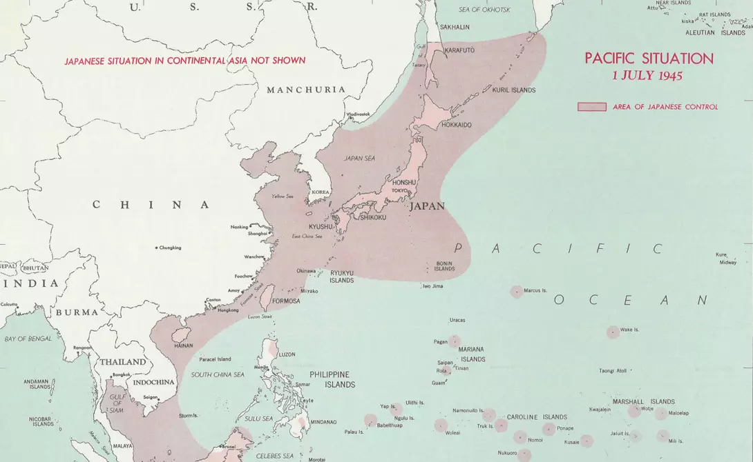 Prezența Japoniei în Pacific, 1945