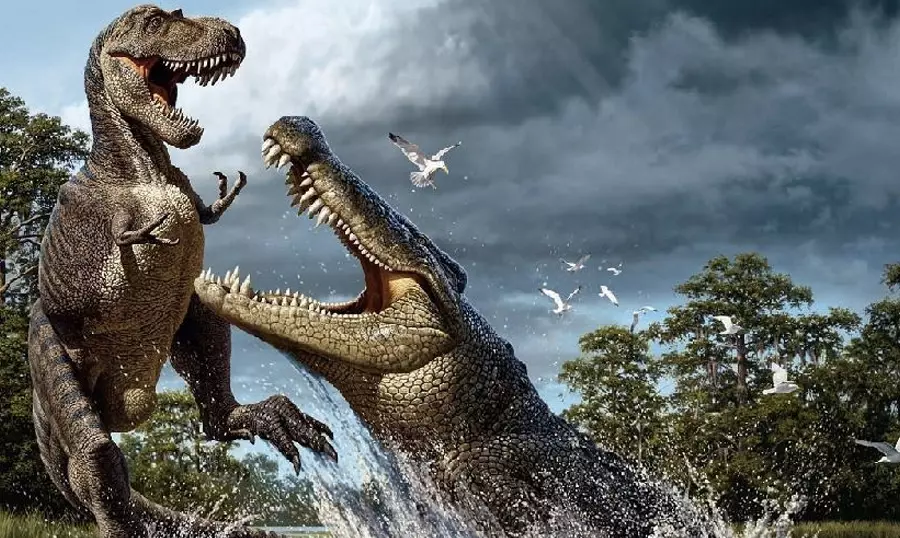 Deinosuchus Taxminan 80-73 million yil oldin, ba'zi suv havzalarining eng xavfli aholisi "dahshatli timsoh" - alligatorlarning yo'q bo'lib ketgan jinsi edi. Bu Shimoliy Amerikaning sharqiy sohillarida dominant tepalik yirtqich edi. Uzunligi 14-15 metrdan oshadigan, og'irligi 12 tonnadan oshadigan Deinosuchus zamonaviy timsohdan bir necha baravar katta edi. Bu kattalik va kuchli tishlar unga katta dinozavr va ulkan dengiz toshbaqasini o'ldirish uchun etarli edi.