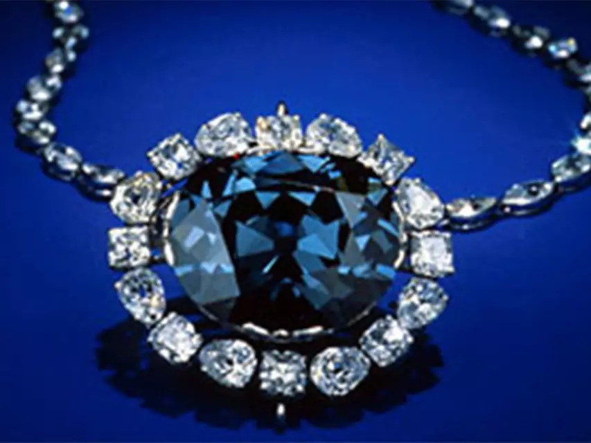 Hope Diamond Скъпоценният Hope Diamond сега се съхранява в Смитсоновския музей. Този камък помни много смъртни случаи: свещеникът, който го открадна, беше хванат и подложен на ужасни изтезания; следващият собственик Жан Батист Теферние беше разкъсан на живо от глутница вълци, която се появи по улиците на Париж посред бял ден.