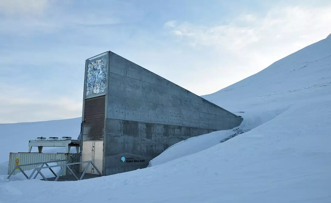 Sėklų bankas Norvegija Iš esmės apie mūsų planetos būklę galima spręsti tik pagal šio bunkerio egzistavimą. Jis buvo pastatytas 2006 m., Kai JT atstovai vieningai nusprendė, kad artimiausioje ateityje branduolinis karas yra gana tikėtinas. Čia, Svalbardo saloje, renkamos absoliučiai visos planetoje egzistuojančios augalų kultūros. Bunkeris buvo sukurtas tiesiog nepažeidžiamas: meteorito kritimas, branduolinė ataka, pasaulinė katastrofa - tie, kuriems pavyko patekti į Svalbardą, gali nieko nebijoti.