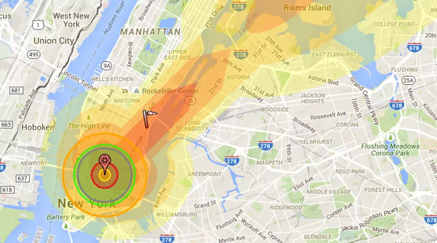 The Big One One of America's largest military failures occurred during the testing of The Big One, a hydrogen bomb. The force of the explosion exceeded the power predicted by scientists five times. Radioactive contamination has been observed over a large part of the United States. The diameter of the explosion crater was 75 meters deep and two kilometers in diameter. If such a thing fell in Manhattan, then all of New York would be only memories.