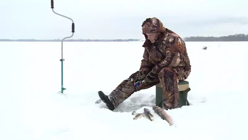 Oblečenie Starajte sa o svoje oblečenie. Nie je potrebné chodiť na ľad v mimosezónnej koženej bunde, vyhrnuté rukávy, aby bolo vidieť cool tetovanie. Nikto sa aj tak nepozrie a budú krútiť prstom po chráme. Mali by ste sa obliecť metódou vrstvenia: vyžaduje sa termoprádlo, fleecové nohavice a mikina, navrchu je vodotesný špeciálny oblek na zimný rybolov a na nohách rybárske čižmy alebo plstené čižmy s gumovými galošami. Vytiahnutie kožušiny zo skrine tiež nestojí za to - oblečenie by malo byť teplé, ale ľahké, nemali by ste byť pod ním potení.