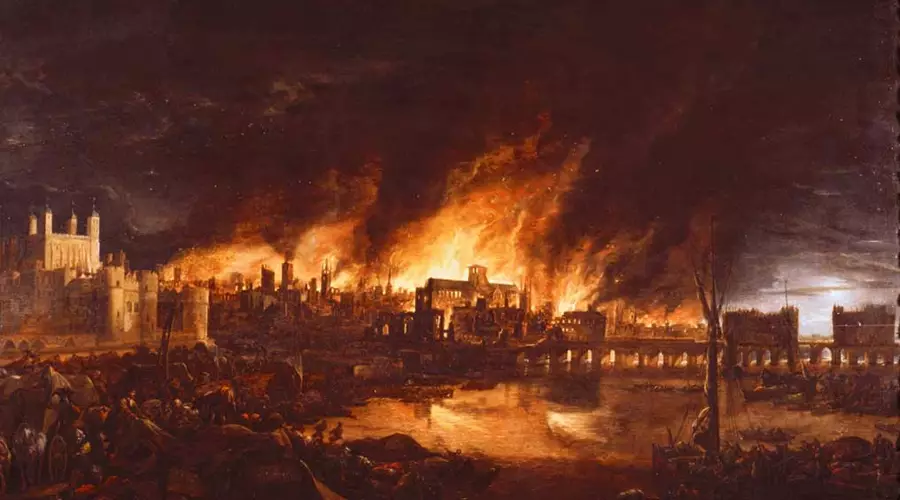 London the Great Fire The Seer: Nostradamus ၁၆ ရာစုပြင်သစ်ဆေးဝါးပညာရှင်နှင့်ပရောဖက်ပြုသူ Michel de Nostredam ၏ပရောဖက်ပြုချက်များသည်ဒဏ္legendaryာရီဆန်သည်။ သူသေဆုံးပြီးနောက်ရာစုနှစ်လေးခုအတွင်းဖြစ်ပျက်ခဲ့သောကမ္ဘာ့အဓိကအဖြစ်အပျက်များကိုခန့်မှန်းချက်များစွာဖြင့်ချီးကျူးခဲ့သည်။ ၁၅၅၅ ခုနှစ်တွင်ထုတ်ဝေခဲ့သောသူ၏ Les Propheties စာအုပ်တွင်သူက“ ဖြောင့်မတ်သောသူ၏သွေးသည်လန်ဒန်မှပျောက်ကွယ်။ မြို့သည် ၆၆ တွင်ရုတ်တရက်မီးလောင်လိမ့်မည်” ဟုသင်မည်သို့ထင်သနည်း။ ၁၆၆၆ တွင်လန်ဒန်မြို့တော်၏ Great Fire သည်လူ ဦး ရေ ၈၀၀၀၀ တွင် ၇၀၀၀၀ အိုးမဲ့အိမ်မဲ့ဖြစ်ခဲ့သည်။