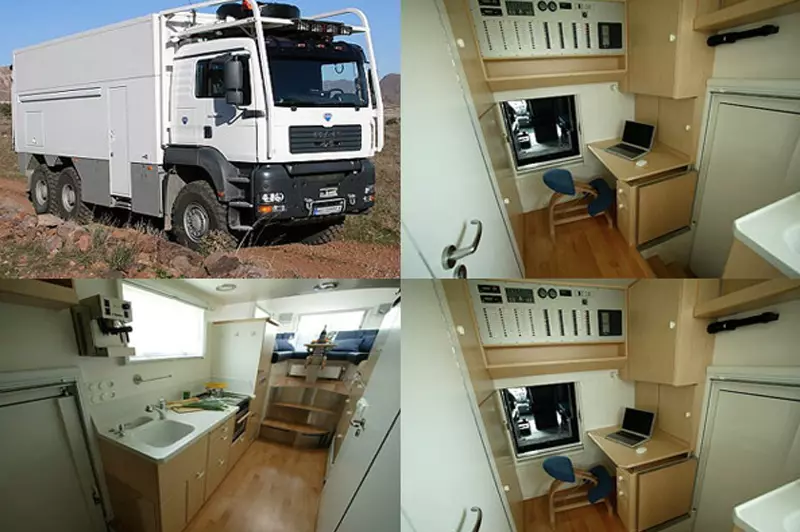 Camionul de gunoi Tema gunoiului a fost, de asemenea, apropiată de Stephen Roberts, care a transformat un fost camion de gunoi într-o locuință. În casa mobilă, el a echipat un living, bucătărie, zonă de lucru și o toaletă cu duș.