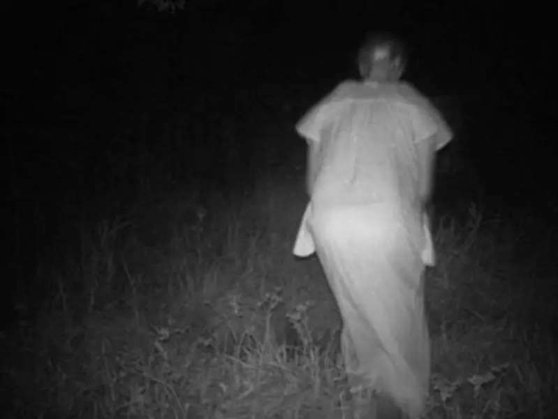 Alde frou Unthâlde jo de sensasjonele horrorfilm "The Blair Witch"? In kamera op in spoar yn Arizona National Park fong dit sifer it meast as in âlde frou yn pyjama. Sa'n beppe nachts te tsjinkomme soe gewoan deadlik wêze!