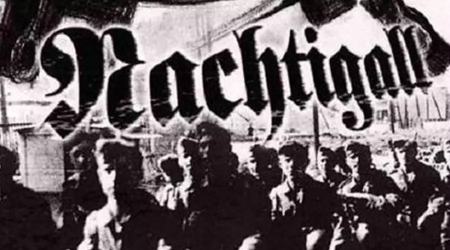 Legione ucraina Verso la metà della primavera del 1941, Bandera (già in stretta collaborazione con l'Abwehr tedesco) diventa il capo dell'OUN. Dai membri di questa organizzazione, il rivoluzionario recluta una speciale legione ucraina "Nachtigall", che prenderà parte attiva alla lotta dalla parte degli invasori fascisti tedeschi.