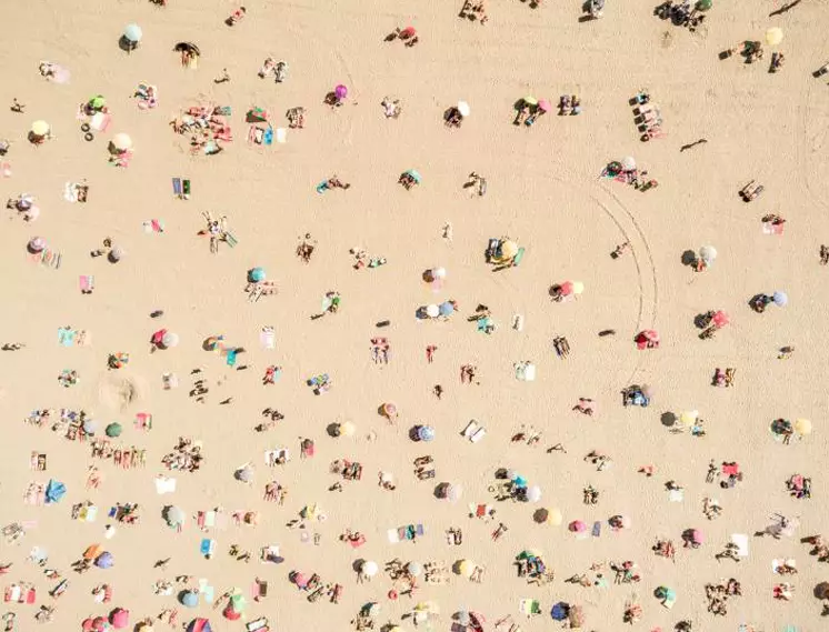 Strand in Rotterdam, Nederland