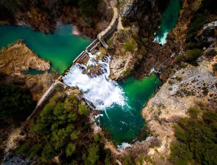 Salto de Poveda no Alto Tajo, parque nacional español