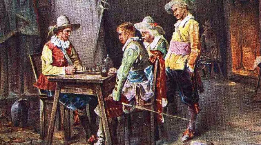 Kaptein d'Artagnan trou oan kening d'Artagnan (Charles de Baz de Castelmore, Comte d'Artagnan) krige de kâns de Musketeer Company yn 1665 opnij op te bouwen. Hy fergrutte it oantal soldaten oant 330 minsken en feroare it detasjemint yn in ûnôfhinklike ienheid mei in eigen ponghâlder, sjirurch, wapensmid en sels in pryster. Derneist hie it bedriuw in eigen banner en standert. Se skildere in bom út dy't út in mortier fleach en it motto Quo ruit et lethum ("Wêr't it falt, d'r is dea").