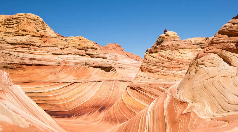 Ang Coyote Hill USA Ang kamangha-manghang lugar na ito ay nabuo halos 200 milyong taon na ang nakalilipas at nanatiling hindi nagbabago hanggang ngayon. Ang seksyon ng slope na tinatawag na The Wave, the Wave, ay halos isang eksaktong kopya ng tanawin na maghihintay sa mga unang kolonista sa Mars.