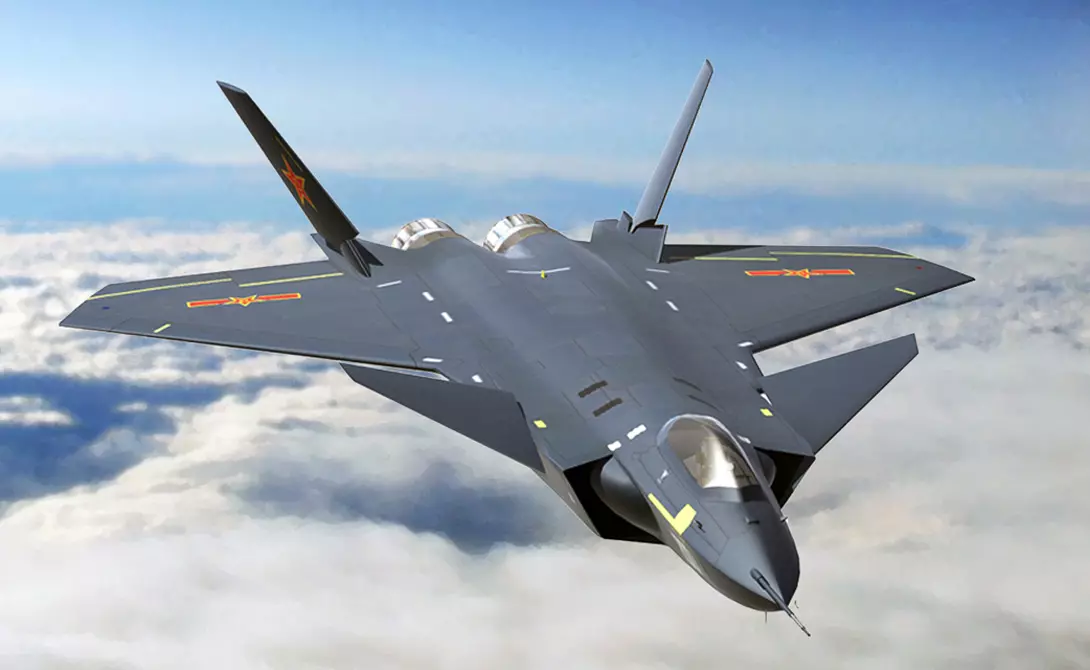 技術的に進歩したJ-20（「ブラックイーグル」）は、中国の軍事航空にとって真のブレークスルーとなる可能性があります。メーカーのスタンドでは、戦闘機に電気リモコンシステムを装備できるようにする将来の変更の1つが示されています。すべての航空機システムは、イーサネットネットワークに接続するように計画されています。