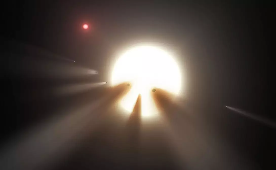 Tabby Star KIC 8462852, surnommé de manière ludique "Tabby", a attiré l'attention pour ses propriétés étranges : la nature de la lumière réfléchie peut indiquer que de véritables travaux de construction sont en cours autour de l'étoile. Et ce n'est pas une sorte d'insinuation de la presse jaune - sur la possibilité de l'existence d'une civilisation extraterrestre hautement développée engagée dans la construction d'installations pour l'accumulation d'énergie stellaire, a déclaré Tabeta Boyajian, auteur principal de l'étude de la NASA.