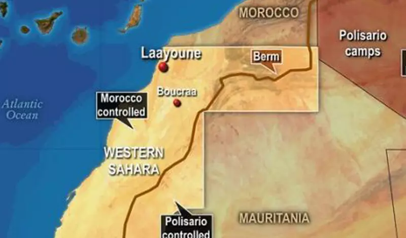 Ọdịda Anyanwụ Sahara Morocco na Spain Ebe mbụ Spain chịrị na Western Sahara na northwest Africa nọ n'ọnọdụ amaghị ihe ndọrọ ndọrọ ọchịchị. Spain si na mpaghara ahụ pụọ na 1976, nke Morocco jiri ya mee ihe ozugbo, gbakwunyere ihe dị ka square kilomita 259,000, bara ụba na akụ sitere n'okike. Amabeghị ihe a na mba ụwa, nke na -anaghị egbochi ndị Moroccan na -arụ ọrụ ka ha gaa n'ihu na -egwupụta mineral. Esemokwu ikpeazụ mere na 2010: ọtụtụ mmadụ nwụrụ n'ihi ọgụ kpụ ọkụ n'ọnụ n'etiti ndị nchekwa Moroccan na ndị ngagharị iwe.