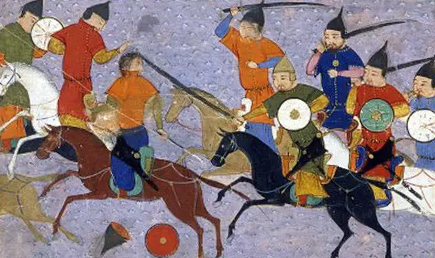 Mongoolse inval 'n Genadelose golf van Mongoolse veroweraars tref Asië en Europa soos 'n plaag. Gedurende die 13de eeu het Genghis Khan daarin geslaag om 'n effektiewe en vernietigende oorlogsmasjien te smee uit die verspreide stamme van die Sentraal -Asiatiese steppe, wat China, die Midde -Ooste, Rusland en 'n deel van Europa met 'n stoomroller uitgerol het. Soveel mense het gesterf dat die afname in koolstofdioksied in die atmosfeer tot talle storms en orkane gelei het - dink net hoeveel miljoene mense moet ophou om koolstofdioksied te produseer om die toestand van die hele planeet te beïnvloed.