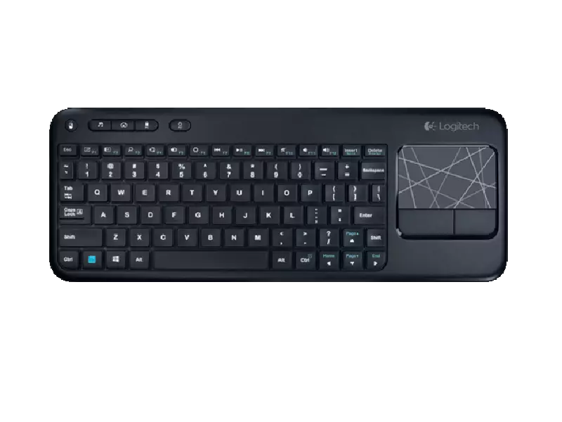 Teclado inalámbrico Logitech A veces, solo necesita salir de su zona de confort, incluso si eso significa cambiar un cómodo sofá por una silla dura. El teclado inalámbrico Logitech Touch, con teclas cómodas y discretas, puede ayudar con estos movimientos. Tiene conectividad inalámbrica confiable de largo alcance y es ideal para uso doméstico.