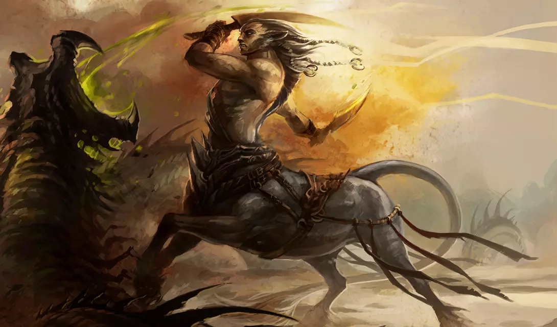 Centaur Centaur သည်ရှေးဂရိကျမ်းစာစောင်များ၏စာမျက်နှာများပေါ်တွင်ပထမဆုံးပေါ်လာသည်။ ယဉ်ကျေးမှုနှင့်တောရိုင်းတိရစ္ဆာန်များသည်ကမ္ဘာနှစ်ခုအကြား၌တွယ်ကပ်နေသည်။ Centaurs များကိုအရက်မူးခြင်းနှင့်လုယက်မှုများဖြစ်စေတတ်သောဆူညံသောသူရဲကောင်းများအဖြစ်ဖော်ပြသည်။ အဓိကခြွင်းချက်တစ်ခုမှာပညာရှိ Chiron ဖြစ်သည်။ ၎င်းကိုအလွန်ကောင်းမွန်သောပျောက်ကင်းသူနှင့်အတွေးအခေါ်ပညာရှင်အဖြစ်ပြထားသည်။