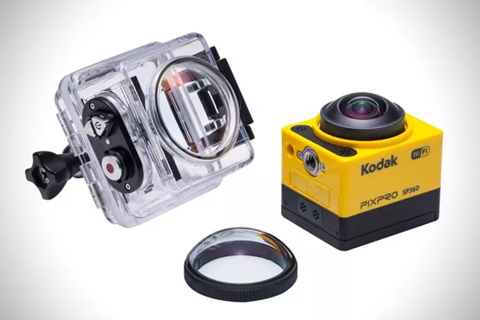 Kodak Pixpro: The Kodak Pixpro SP360, botilẹjẹpe o dabi ẹrọ ti o ji lati ọdọ awọn oludije, ni otitọ jẹ pupọ, pataki pupọ, kamẹra iyasọtọ. Awọn olupilẹṣẹ ti awoṣe loye daradara pe ko ṣee ṣe lati mu ọja naa pẹlu ẹda oniye ti nkan isere ti gbogbo eniyan ti nifẹ tẹlẹ. Nitorinaa, kamẹra Pixpro SP360 gbe nọmba kan ti awọn imotuntun iyalẹnu pupọ lori ọkọ.