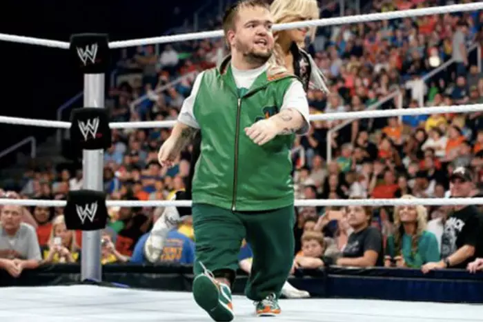 Dylan Mark Postle (Hornswoggle) Kokawa Duk da tsawonsa ya kai cm 135 kuma yana nauyin kilo 52, Dylan Mark kwararren kokawa ne. A halin yanzu yana yi wa WWE. Mai kokawa ya samo aikace-aikacen don matakan sa na jiki marasa daidaituwa a masana'antar fim: daga lokaci zuwa lokaci Dylan Mark ya fito a fina-finai, ɗayan manyan ayyukan sa shine Leprechaun, a cikin fim mai ban tsoro Leprechaun: Farawa.